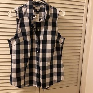 J. Crew Factory | Tops | Jcrew Factory Cotton Sleeveless Top New With Tags | Poshmark